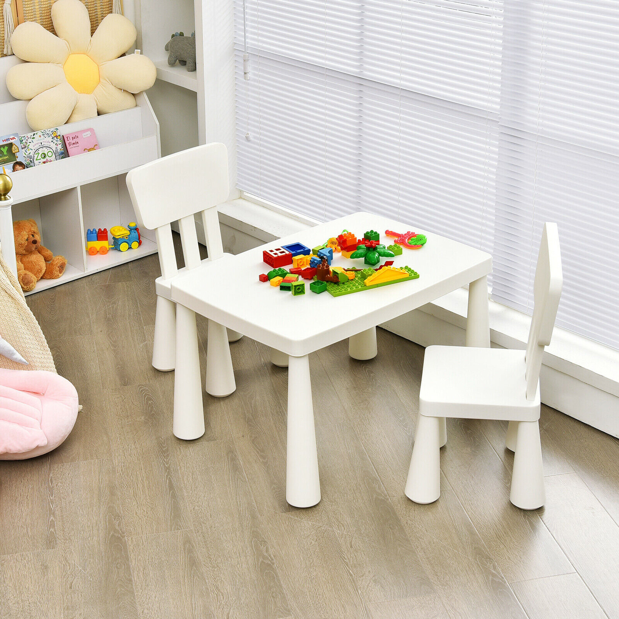 Plastic table and chair set for kids store